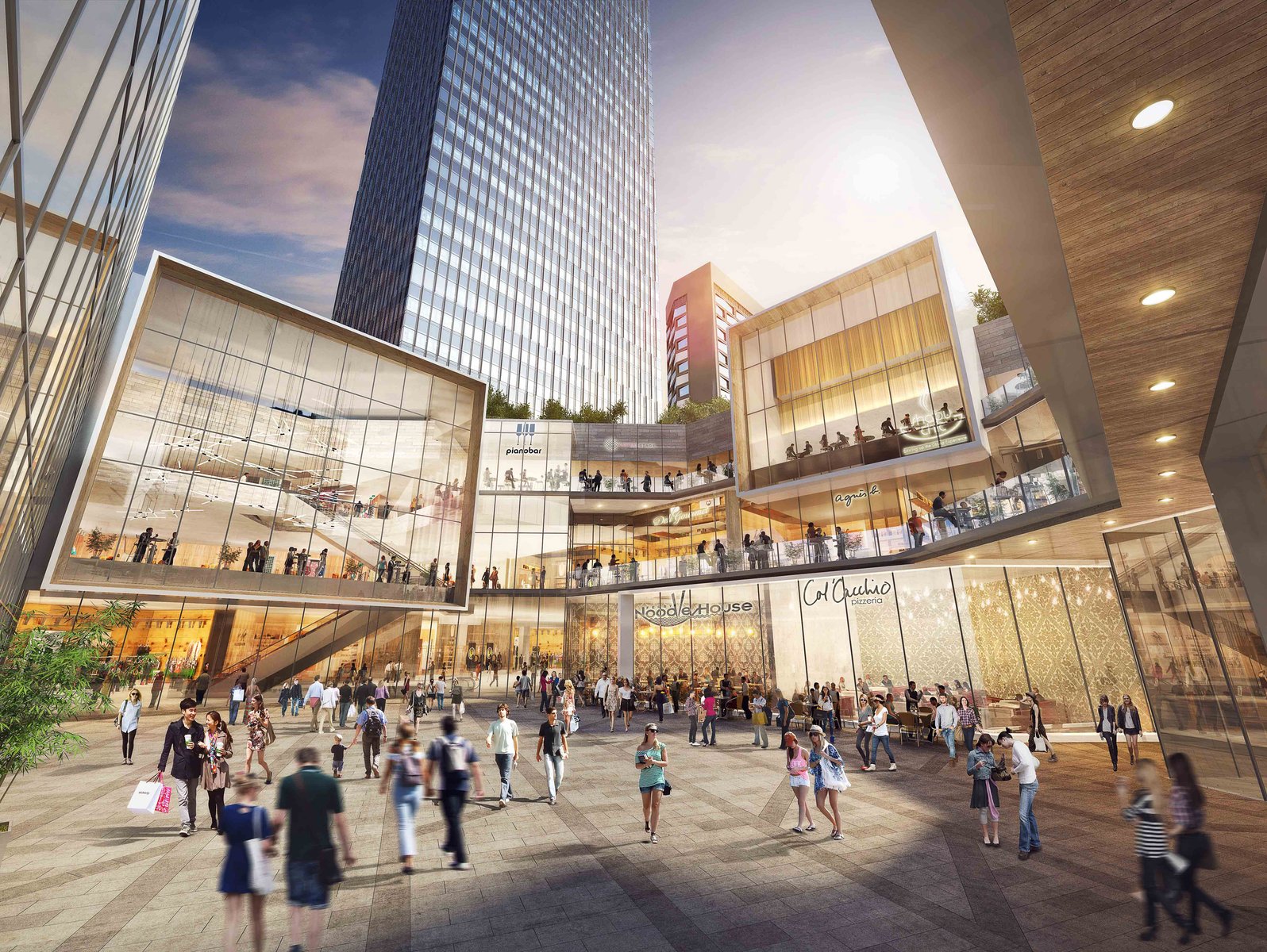 Goettsch Partners and Lead 8 Design Five-Building China Horoy Qianhai ...